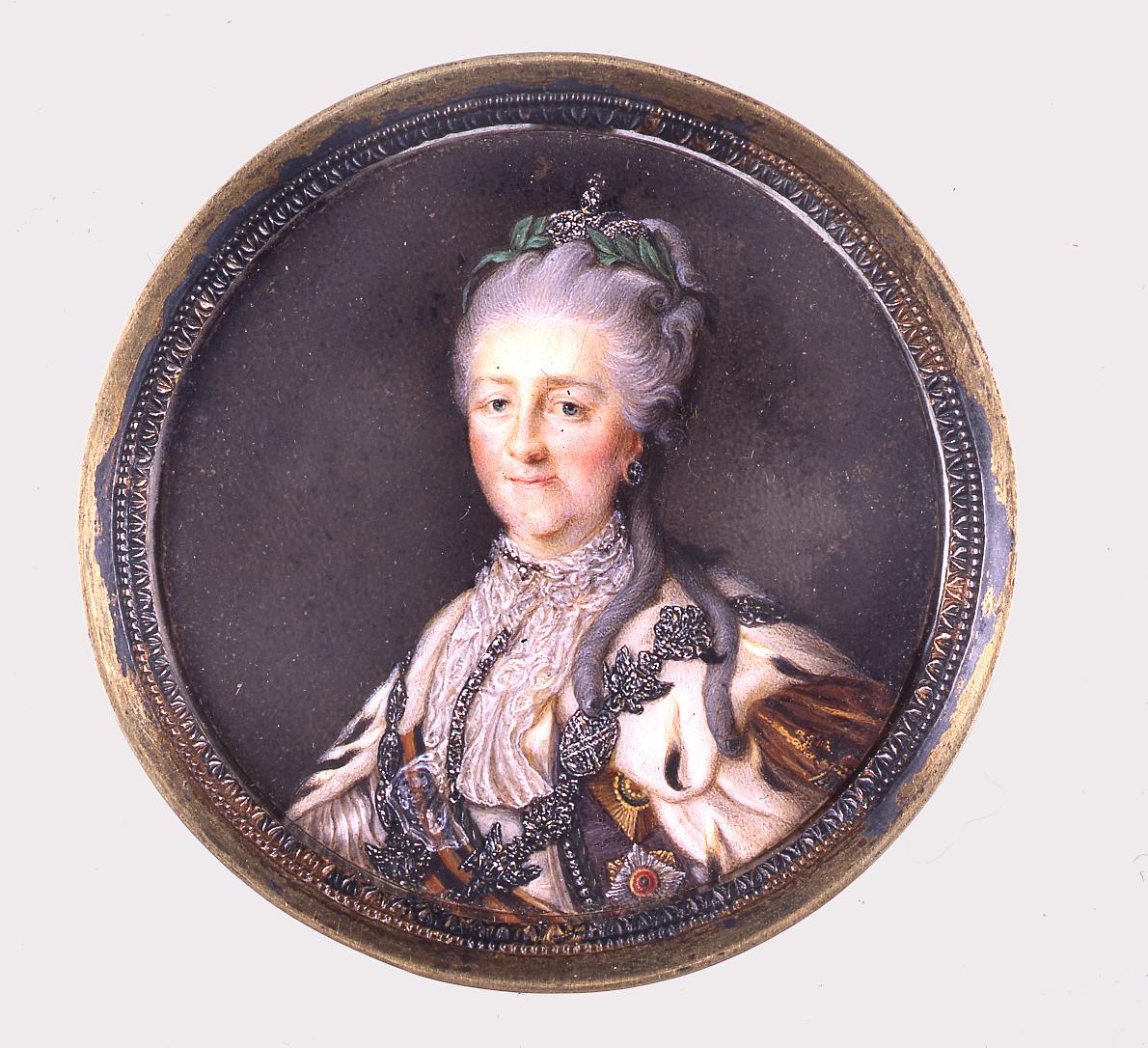 Portretminiatuur van Catharina de Grote